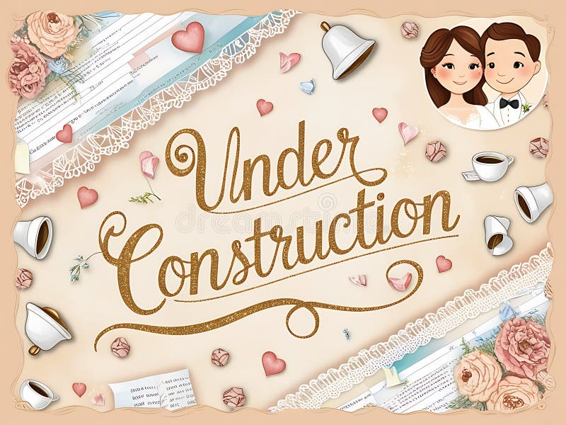 Wedding Invitation Design Under Construction Stock Illustration ...