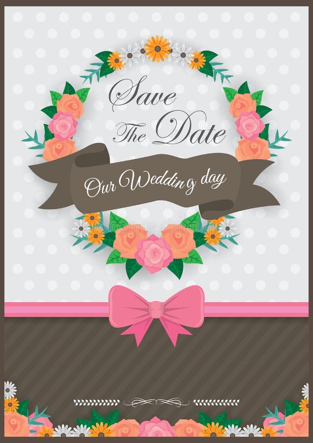 Wedding Invitation Design. Vector Illustration Decorative Design Stock ...