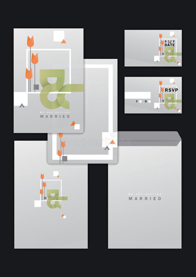 Wedding Invitation Design. Vector Illustration Decorative Design Stock ...