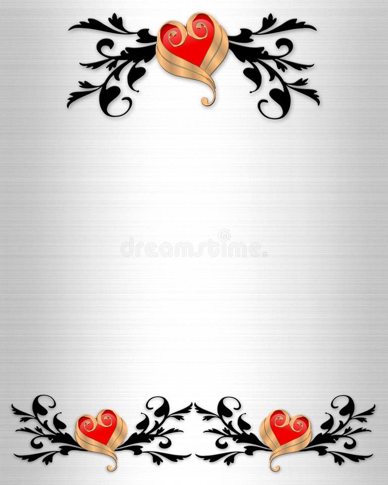 Wedding Invitation Border Red Gold Stock Illustrations – 7,915 Wedding ...