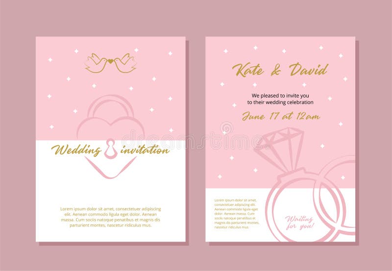 Wedding Invitation Love Collection Icons Elements Stock Illustration ...