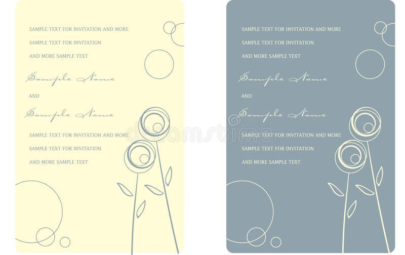 Wedding Invitation Panels stock vector. Illustration of romantic - 9048179