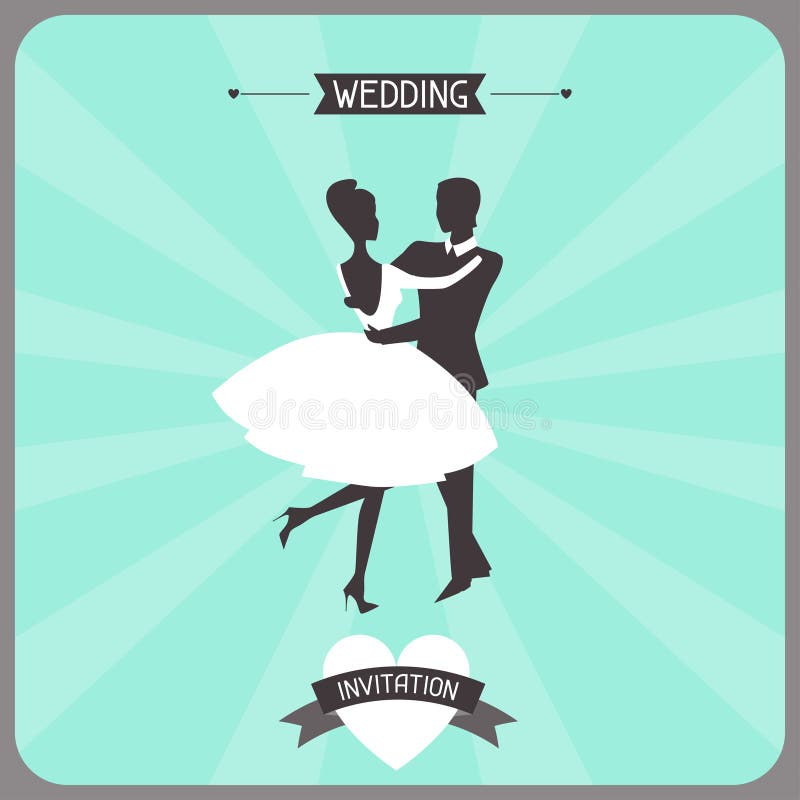 Wedding Invitation Retro Card Stock Vector - Illustration of elegance ...