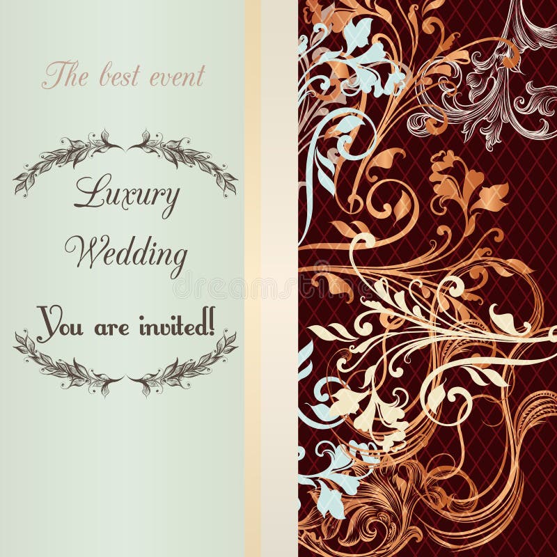 Wedding Invitation Soft and Tender Colors Stock Vector - Illustration ...