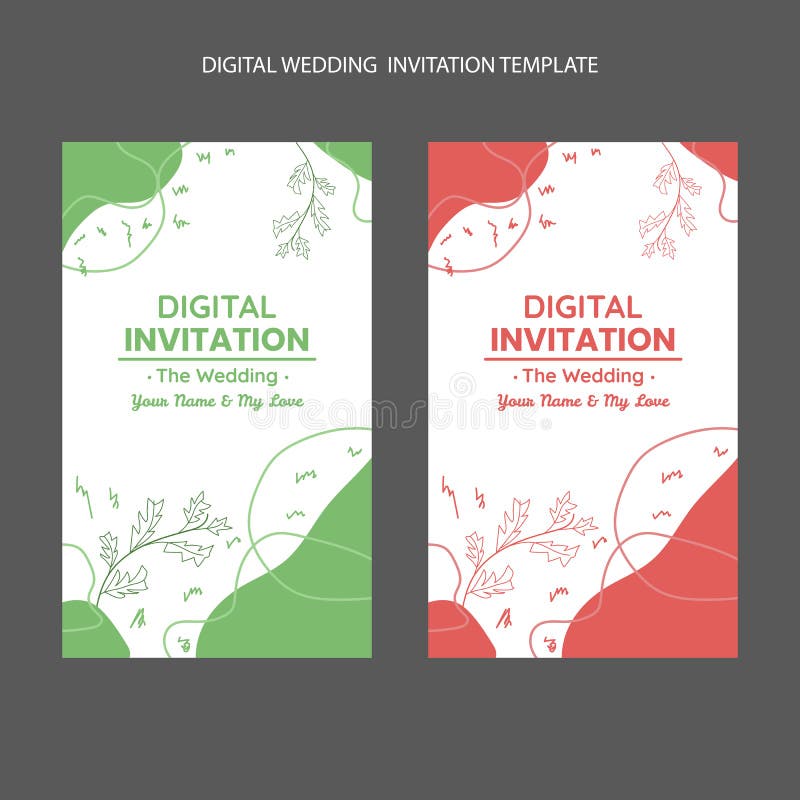 Wedding Invitation Template Floral Texture Vector Design Stock Vector ...