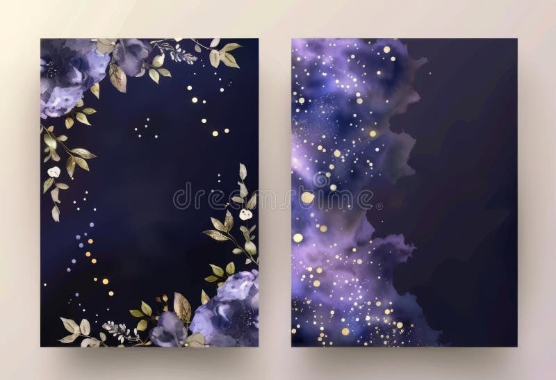 Wedding Invitation Template, Front and Back Flyer Side. Modern ...