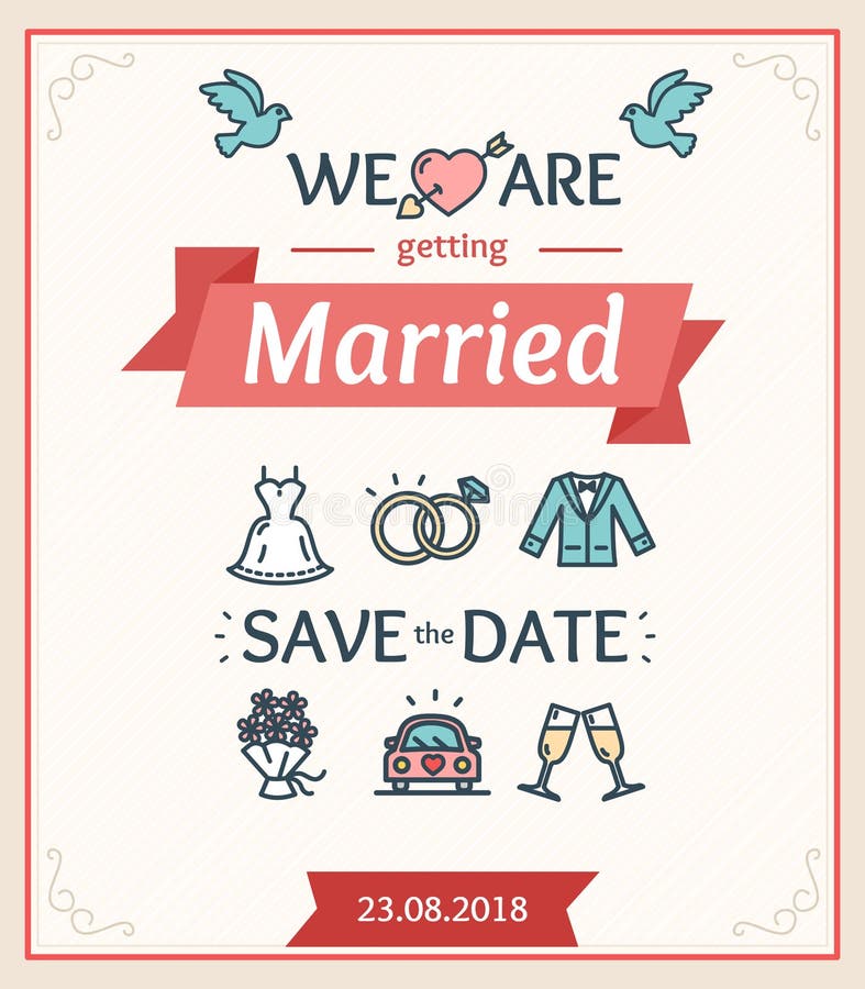 Wedding Invitation. Vector stock vector. Illustration of invitation ...