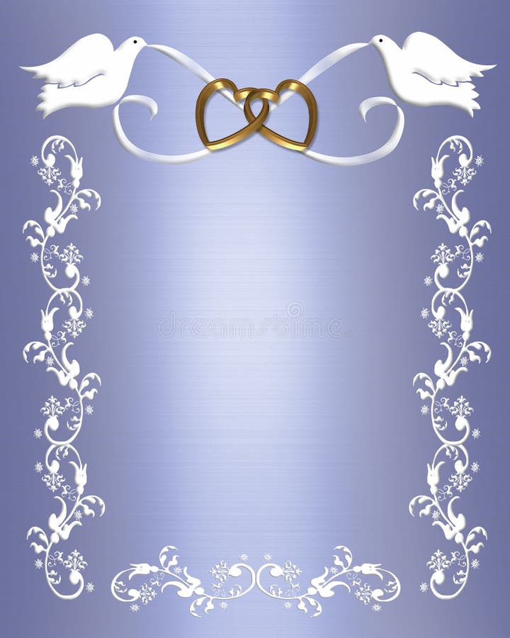 Wedding Invitation White Doves Stock Illustration - Illustration of chic, delicate: 6359359