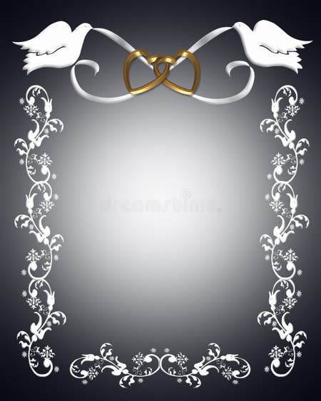 Wedding Invitation White Doves Stock Illustration - Illustration of ...