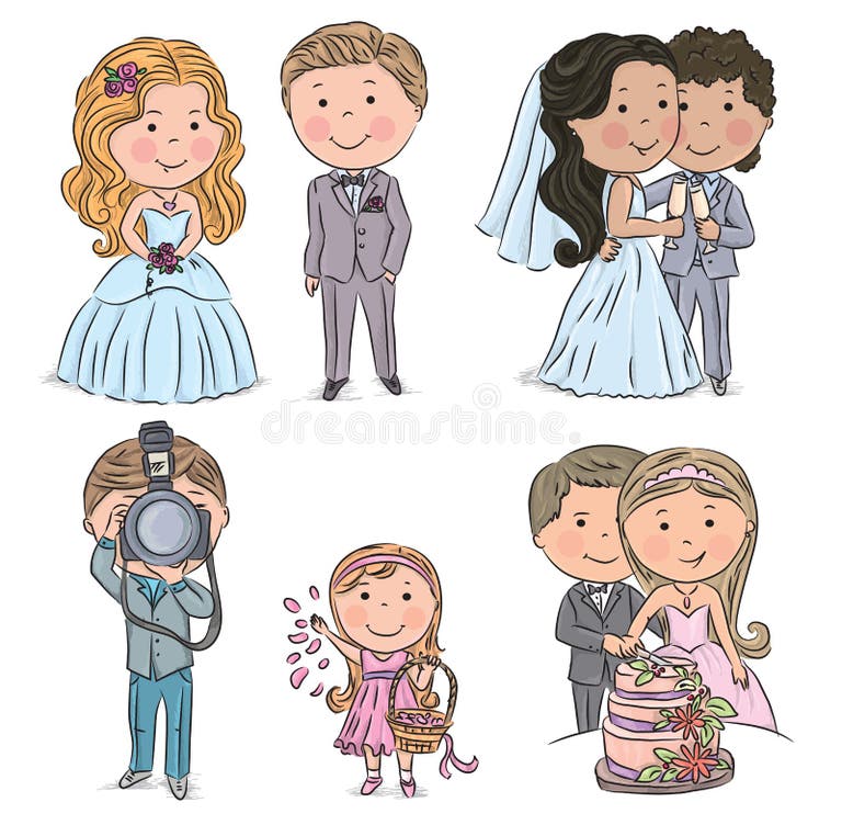 Kids Drawing Wedding Stock Illustrations – 10,153 Kids Drawing Wedding ...