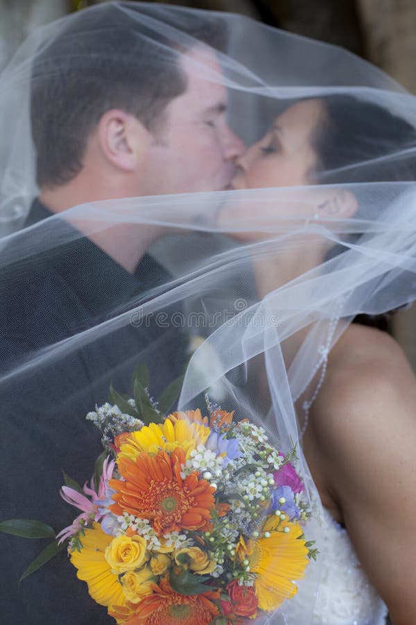 Bride and flower girl stock photo. Image of outdoors - 15238310