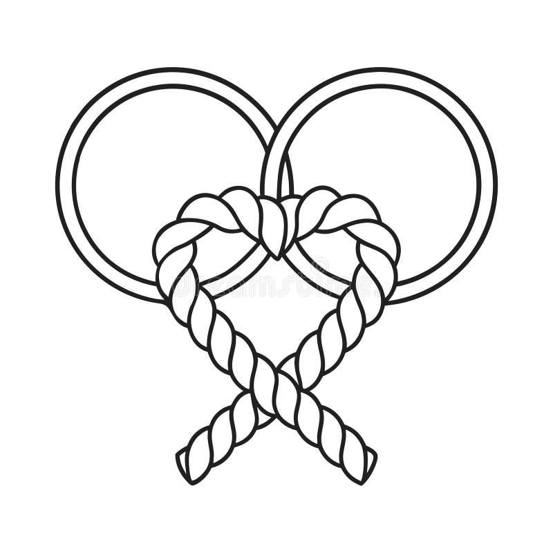 Wedding Knot Heart Design stock vector. Illustration of matrimonial ...