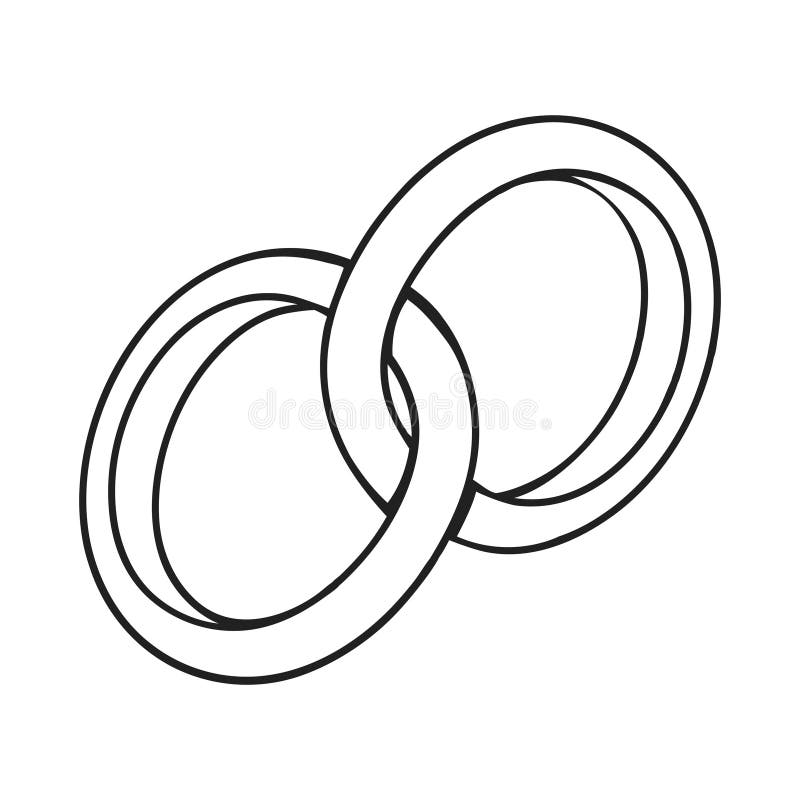 Wedding Knot Rings stock vector. Illustration of link - 365613319