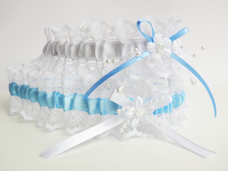Wedding lace garters stock photo. Image of white, celebration - 13294386