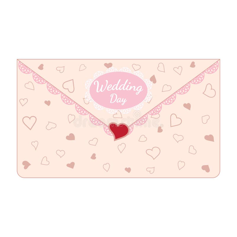 Wedding Letter with Lace and Texture of Hearts Over Colorful Blurred ...