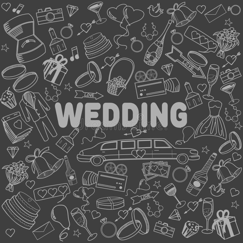 Wedding Line Art Design Vector Illustration Stock Vector - Illustration ...
