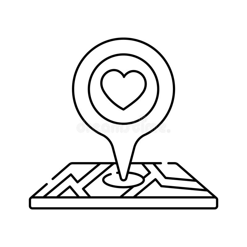 Wedding Location stock vector. Illustration of outline - 335999859