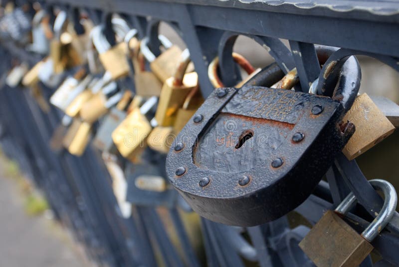 Locks for good luck stock photo. Image of wedding, blue - 29010540