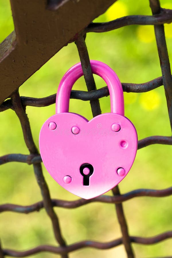 Wedding Lock stock photo. Image of steel, velentine, hanging - 61263308