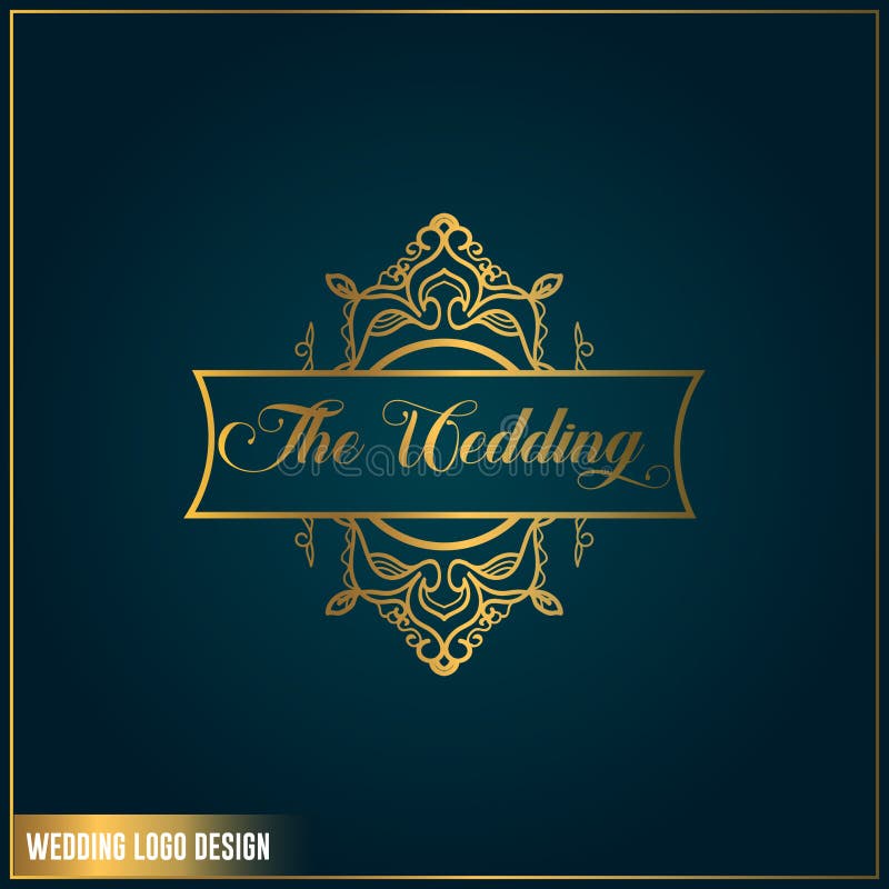 Wedding Logo Design Template. Feminine Elegant Wedding Logo Design ...