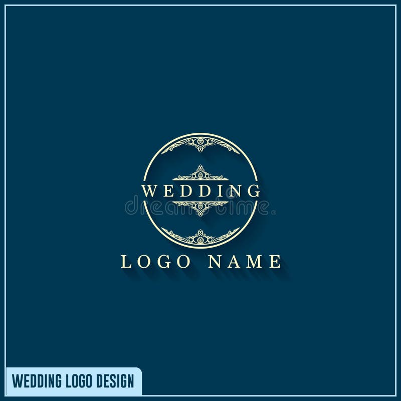 Wedding Logo Design Template. Feminine Elegant Wedding Logo Design ...