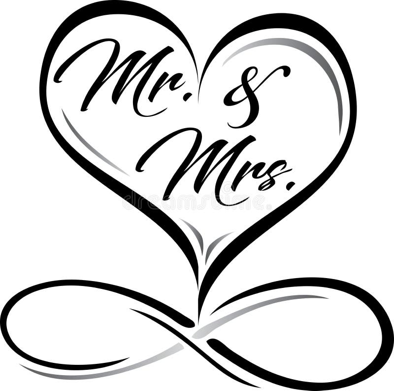 Wedding Logo with Heart and Infinity Symbol Stock Vector - Illustration ...