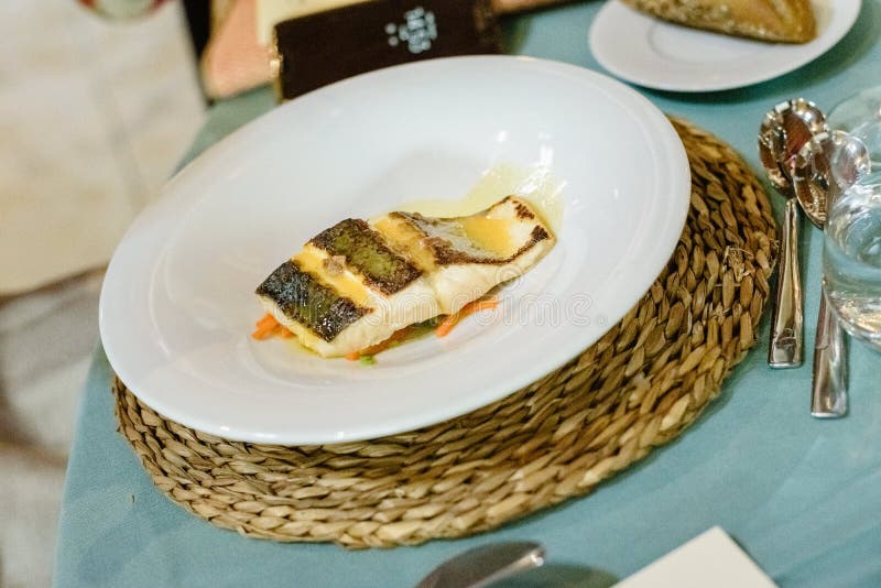 Main Dish Served in a Wedding Restaurant Stock Image - Image of cook ...