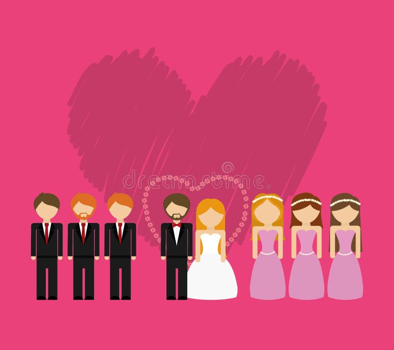 Wedding marriage love stock vector. Illustration of party - 80232841
