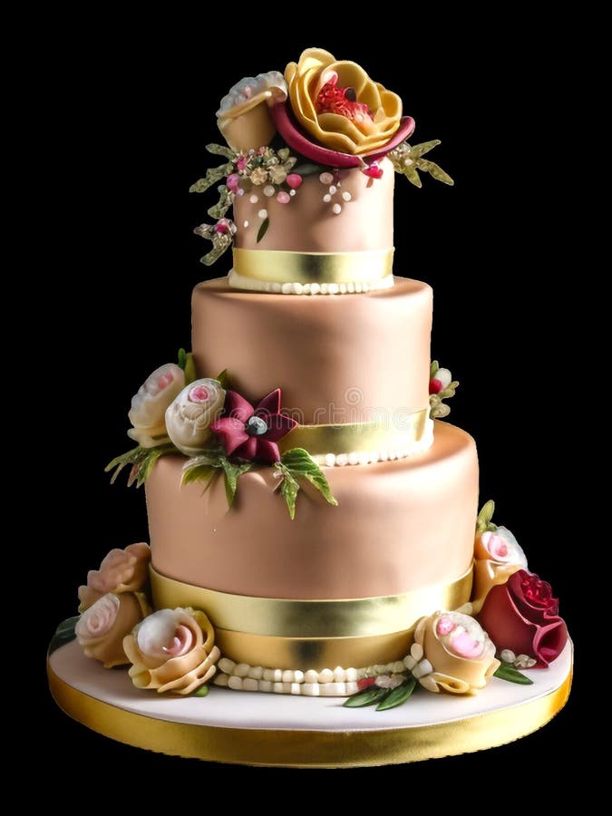 Wedding marzipan cake stock illustration. Illustration of food - 281688163