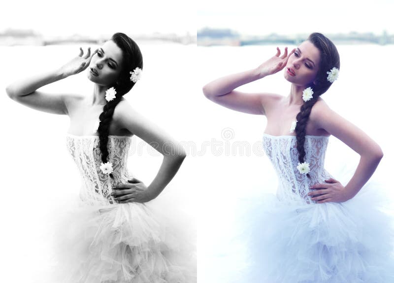 Wedding model stock image. Image of emotional, cute, haircut - 27395529