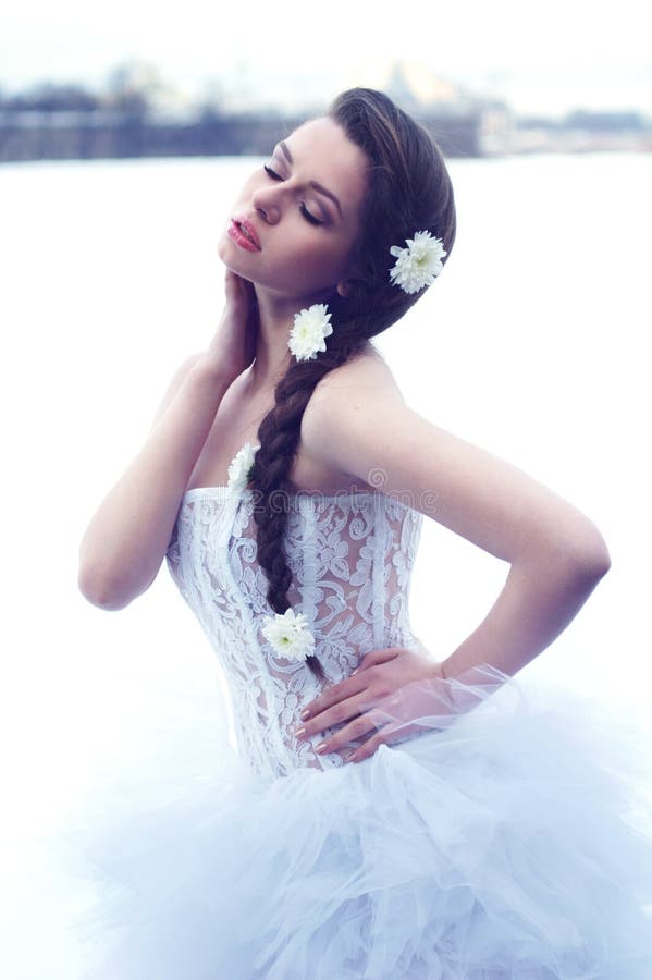 Wedding model stock image. Image of fashion, outside - 27395553