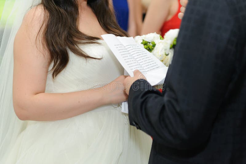 Wedding Oath stock photo. Image of fashion, people, bride - 32177608