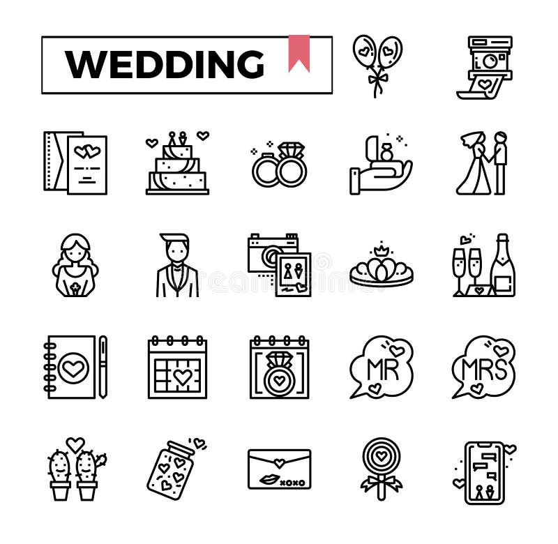 Wedding Icon Set Stock Illustrations – 131,530 Wedding Icon Set Stock ...