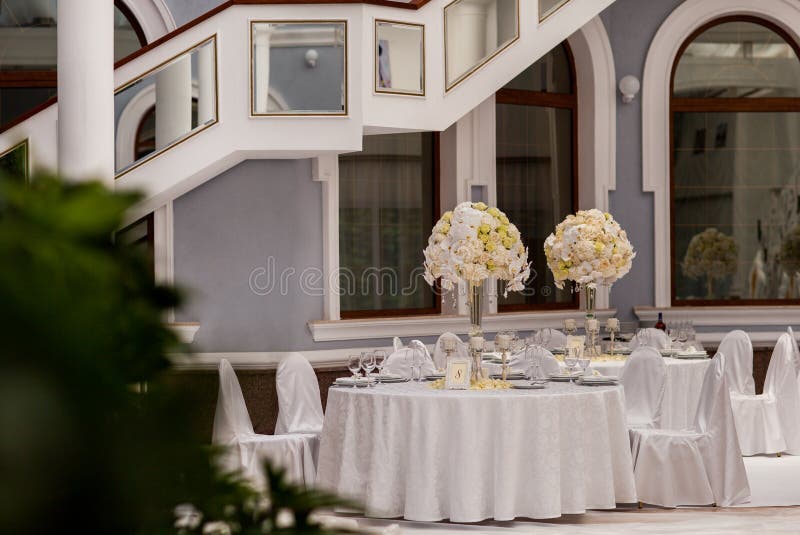 Wedding Party Table Decorations Stock Image - Image of beautiful ...