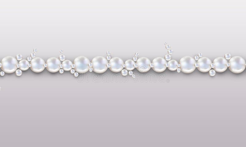 Pearl White Bead String and Small Pearls Raining Down from Top O Stock ...