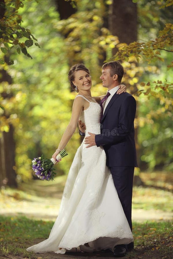 Wedding Photo of Bride and Groom Stock Image - Image of holding ...