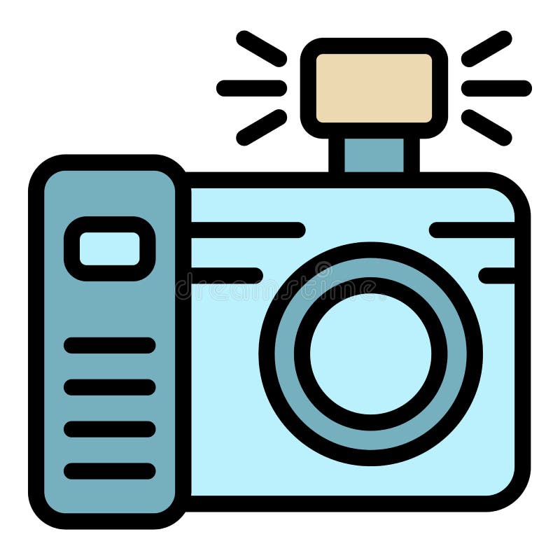 Wedding Photo Camera Flash Icon Color Outline Vector Stock Vector ...