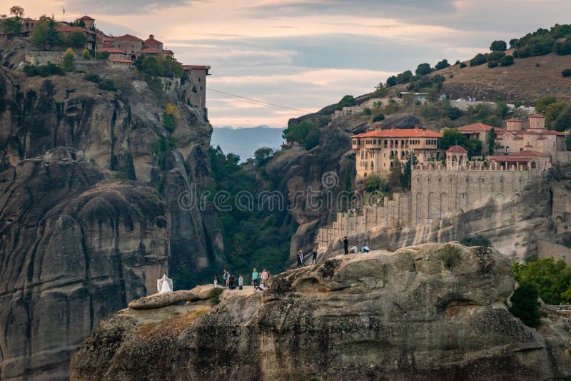 Wedding Photography in Dramatic Places Stock Photo - Image of ...