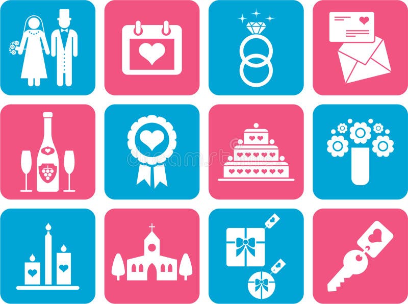 Wedding pictograms stock vector. Illustration of husband - 22531987