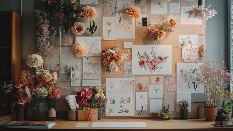 A Wedding Planning Studio with Mood Boards, Flower Samples, and Stock ...