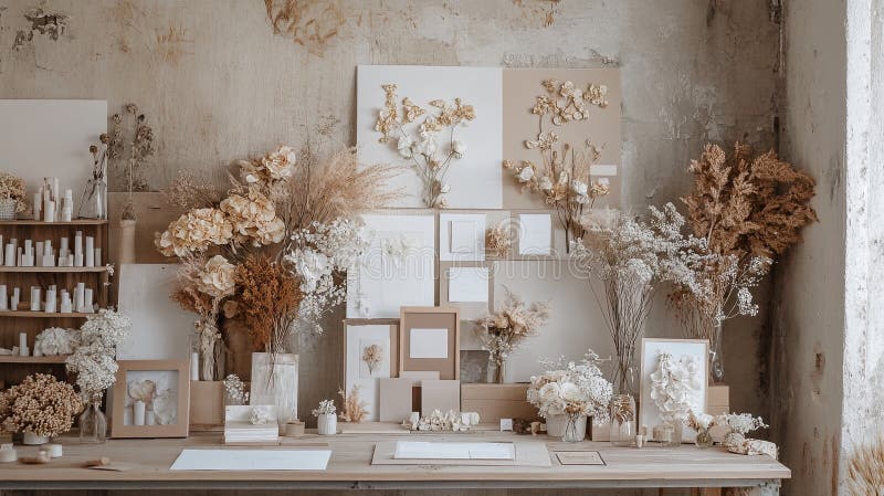 A Wedding Planning Studio with Mood Boards, Flower Samples, and Stock ...