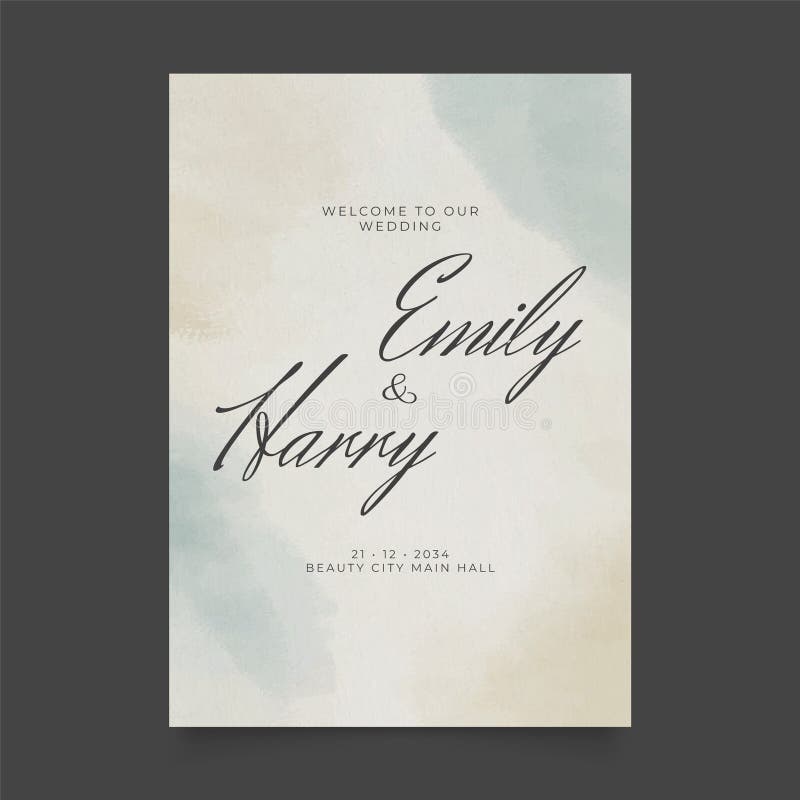 Wedding Poster for Welcome Sign. Template Welcome Poster. Vector ...