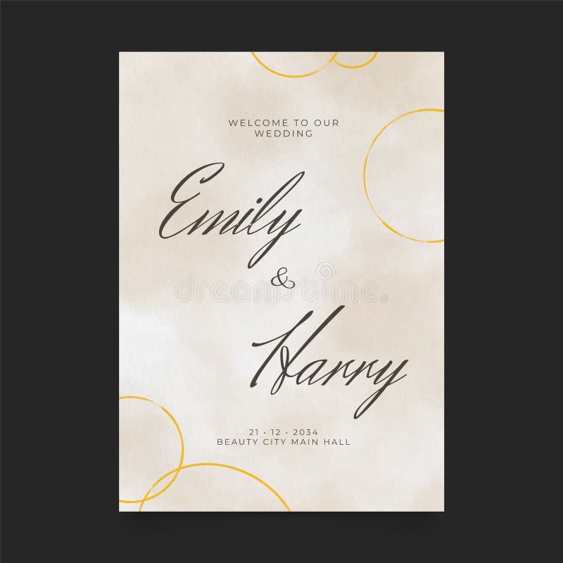 Wedding Poster for Welcome Sign. Template Welcome Poster. Vector ...