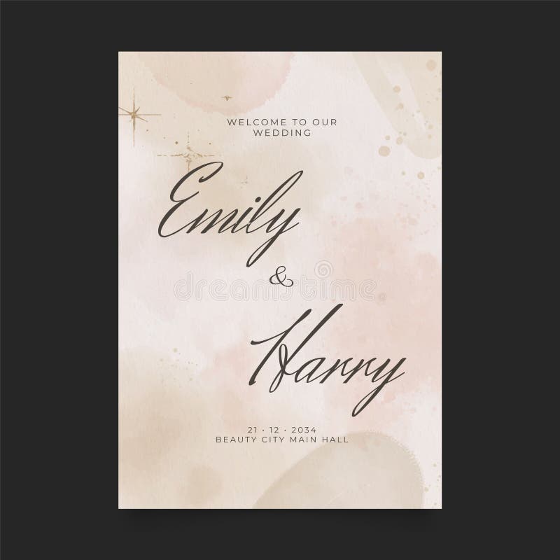 Wedding Poster for Welcome Sign. Template Welcome Poster. Vector ...