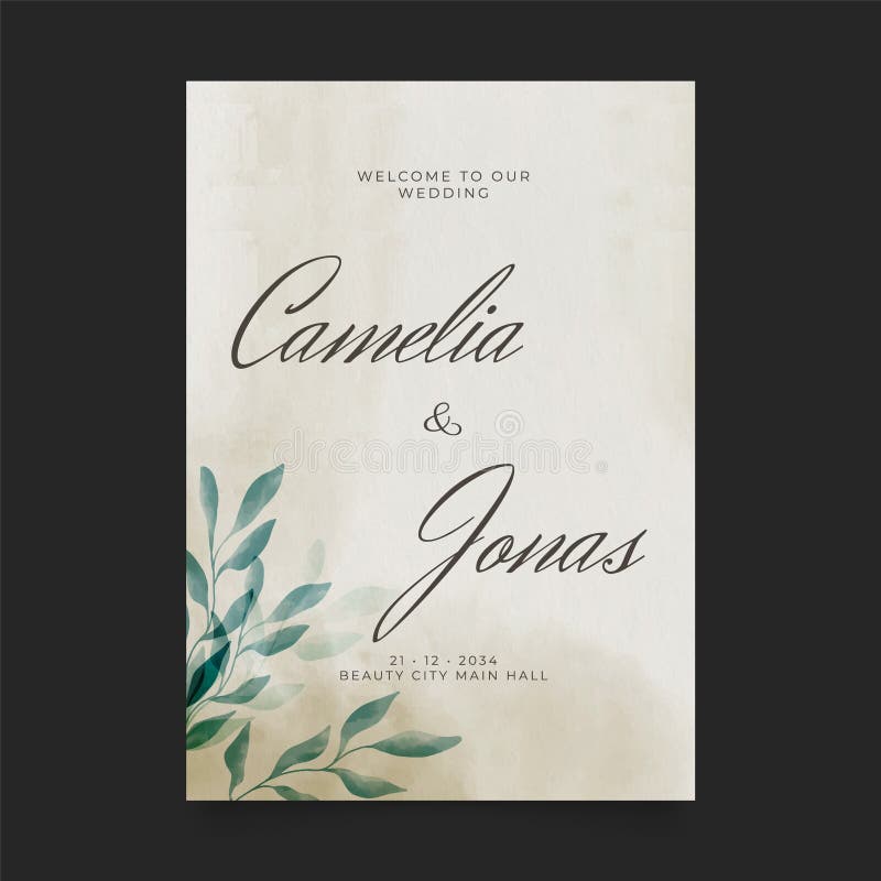 Wedding Poster for Welcome Sign. Template Welcome Poster. Vector ...