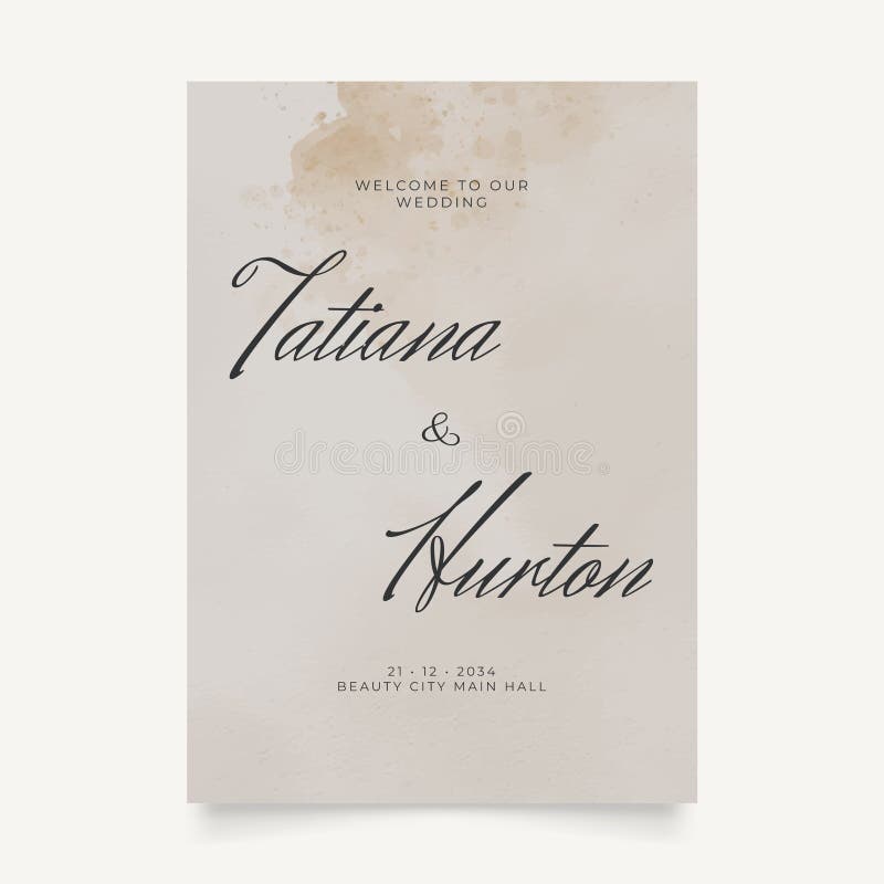 Wedding Poster for Welcome Sign. Template Welcome Poster. Vector ...