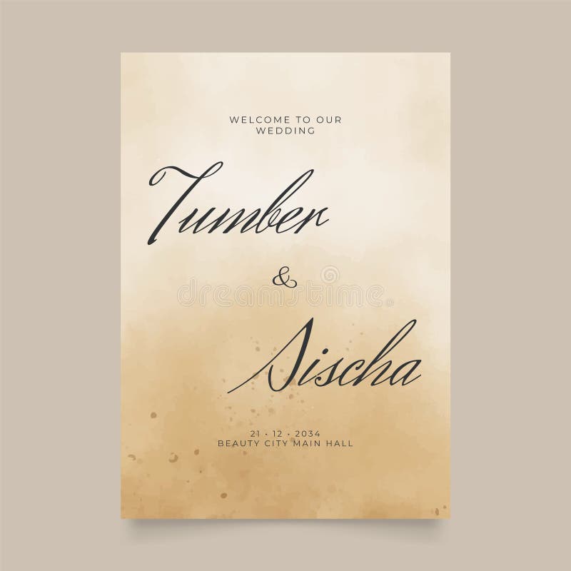 Wedding Poster for Welcome Sign. Vector Printable Wedding Props Stock ...