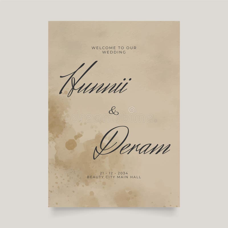 Wedding Poster for Welcome Sign. Vector Printable Wedding Props Stock ...