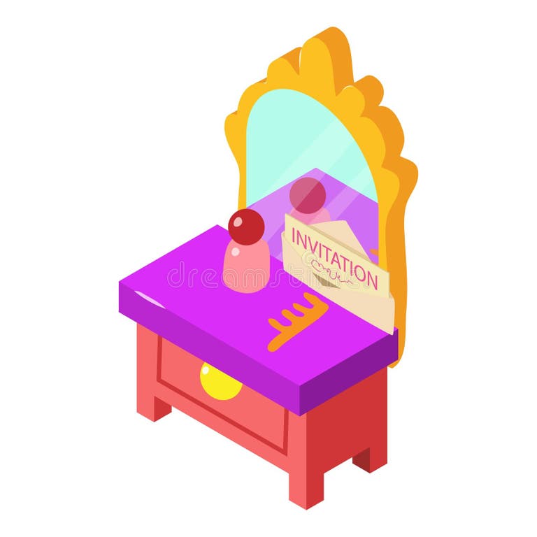 Wedding Preparation Icon Isometric Vector. Wedding Invitation on ...