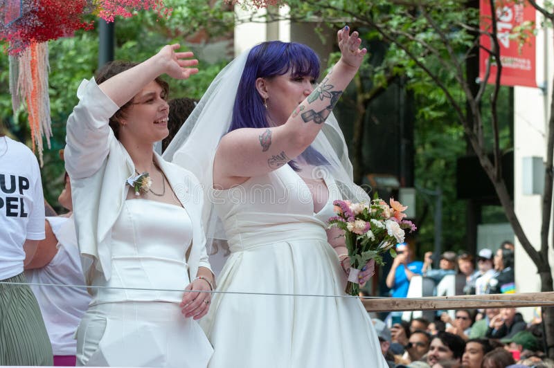 Wedding Process in Pop-up Chapel during Pride Parade Editorial Photo ...